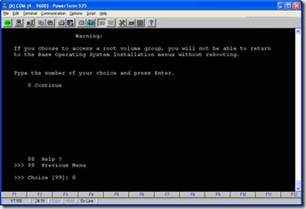 Knowledge Management IT for you: Unix OS Step AIX Boot Maintenance Mode